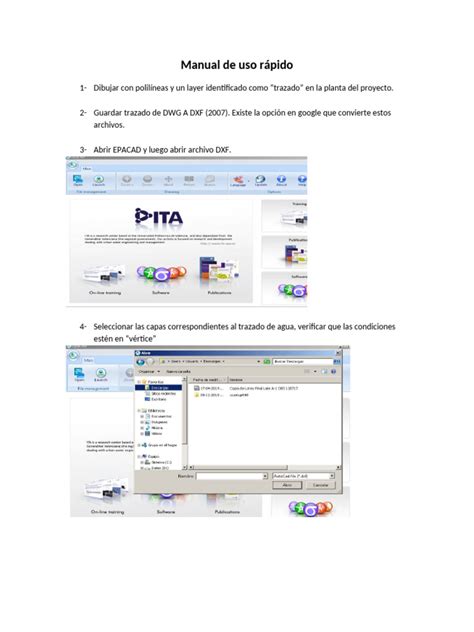 manual de uso rápido epacad a epanet pdf