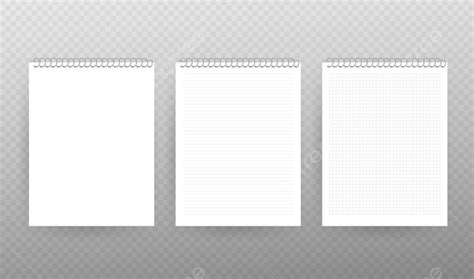 Blank Realistic Spiral Notepad Notebook Isolated On White Vector Equipment Scrapbook Isolated