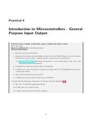 Introduction to Microcontrollers: General Purpose Input Output | Course Hero