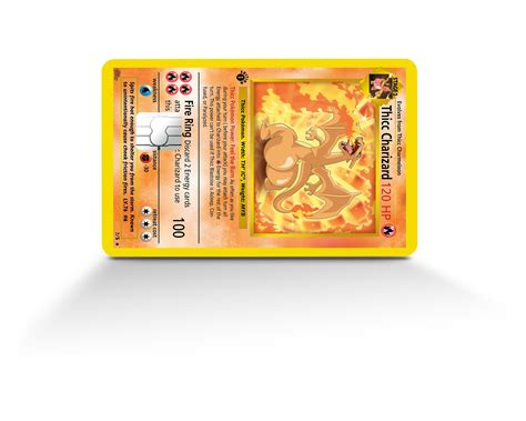 Thicc Charizard Pokemon Card Credit Card Credit Card Skin Anime Town