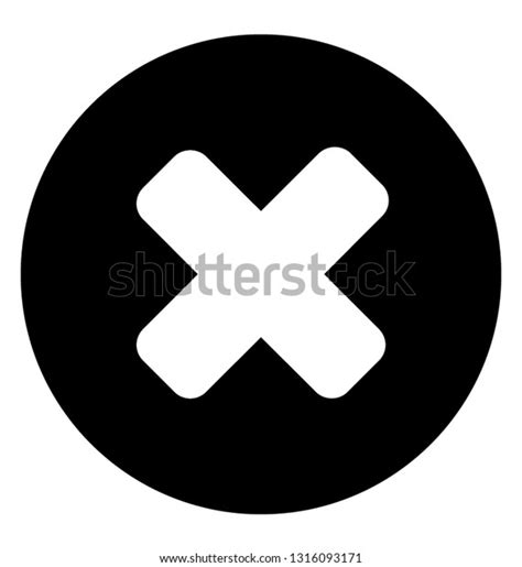 Cross Sign Multiply Wrong Symbol Stock Vector Royalty Free 1316093171