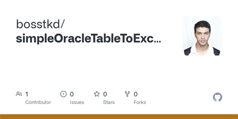 Github Bosstkd Simpleoracletabletoexcelconverter