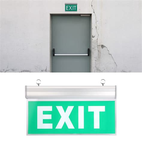 V Acrylic W LEDs Emergency Exit Sign Light Safety Indicator Lamp Shopee Singapore