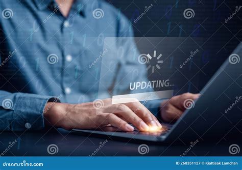 Update Software System In Computer Man Using Smartphone Upgrade
