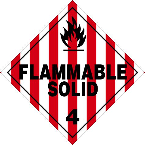 Class 4 Other Flammable Substances Placards And Labels According 49 Cfr 173 2 Hazmat Tool