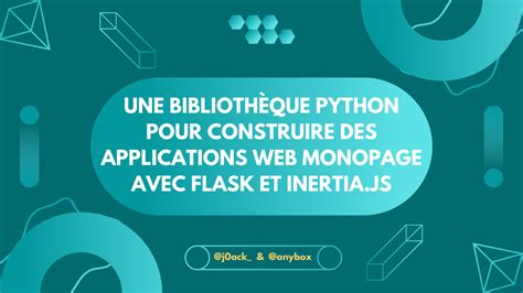 Bibliothèque Python Pour Construire Des Appli Web