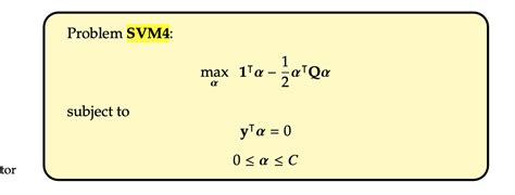 Solved A Q612 In Problem Svm4 If We Only Optimize Two