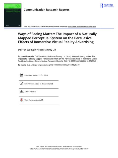 ways of seeing matter the impact of a naturally mapped perceptual