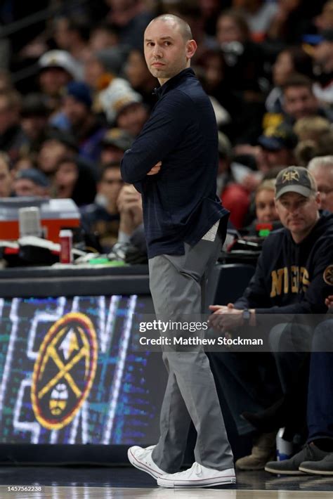 Assistant Coach David Adelman Of The Denver Nuggets Fills In For Head