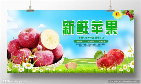 新鲜苹果设计图展板模板广告设计设计图库昵图网