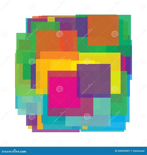 Random Rectangles Structure Vector Composition Pattern Stock Vector