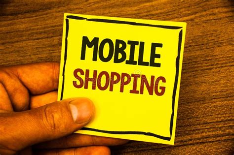 Word Writing Text Mobile Shopping Business Concept For Buying Products