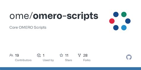 Github Omeomero Scripts Core Omero Scripts