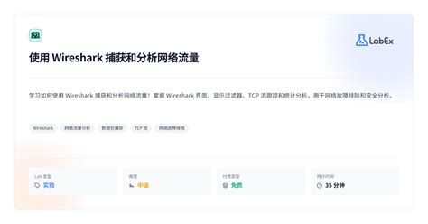 使用 Wireshark 捕获和分析网络流量 Labex