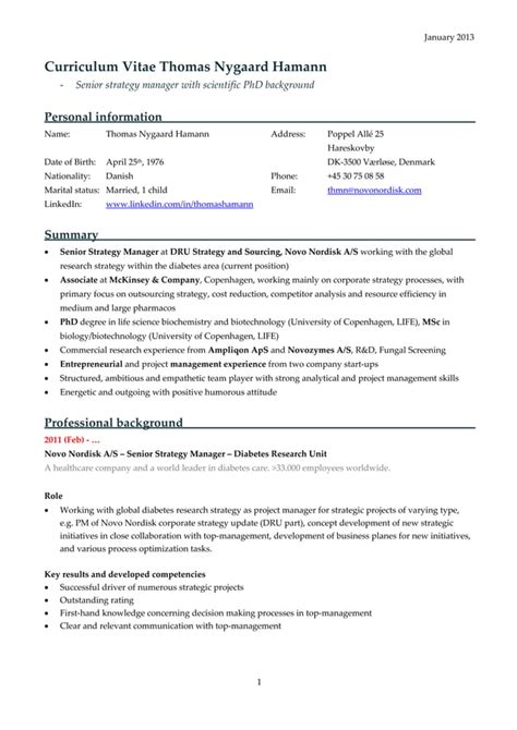 Cv Thomas Nygaard Hamann 2013 Pdf