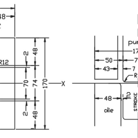 Tool Geometry Of Square Cup Deep Drawing Download Scientific Diagram