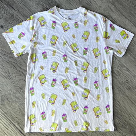 “barts Slurpee“ Graphic Print Tee The Simpsons Depop
