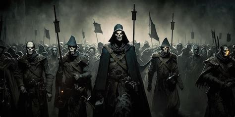 Premium Photo An Army Of Undead Apocalypse Horror Monster Dark Theme Fantasy