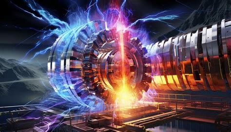 Premium Photo A Large Particle Collider Shown Under Lake Geneva And