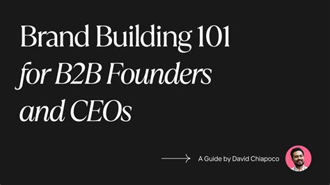 How To Build A B2b Brand Actionable Guide For Founders And Ceos