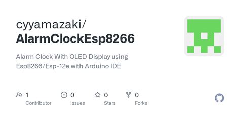 GitHub Cyyamazaki AlarmClockEsp8266 Alarm Clock With OLED Display Using Esp8266 Esp 12e With
