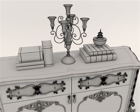 Luxury Classic Sideboard 3d Model By Nhattuankts