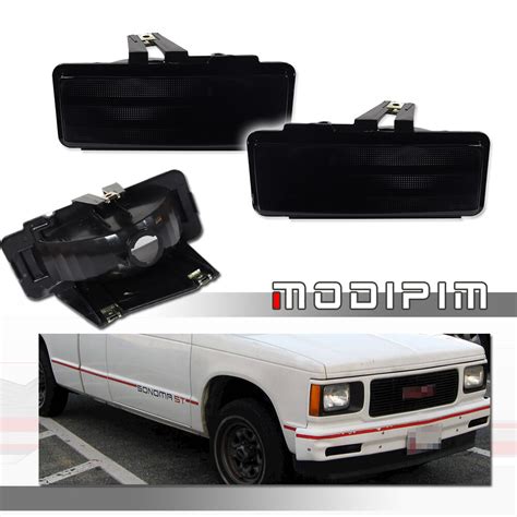 Smoked Front Bumper Turn Signal Lights For 1994 1997 Chevy S10 Blazer Gmc Sonoma Ebay