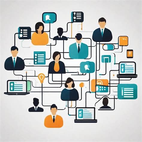 Premium Photo Connecting People And Devices Via Networking