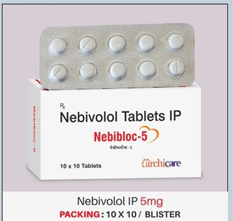 Nebibloc 5 Nebivolol Ip 5mg Tablets Strip Of 100 At ₹ 99 Box In Jaipur