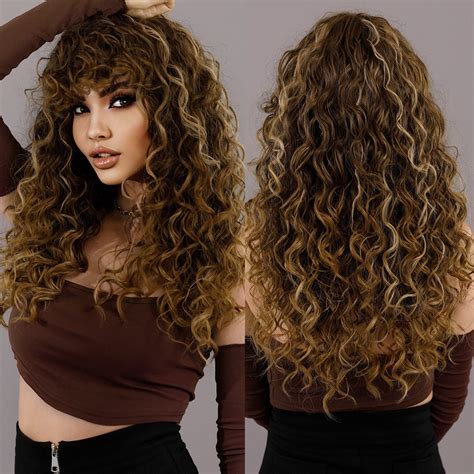 Curly Brown Hair With Highlights