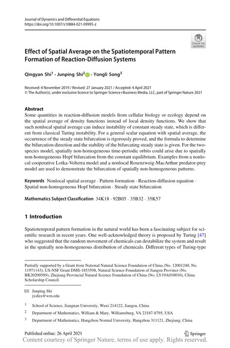 Effect Of Spatial Average On The Spatiotemporal Pattern Formation Of Reaction Diffusion Systems