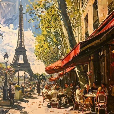 Free Parisian Cafe Scene Image Paris Cafe Eiffel Download At