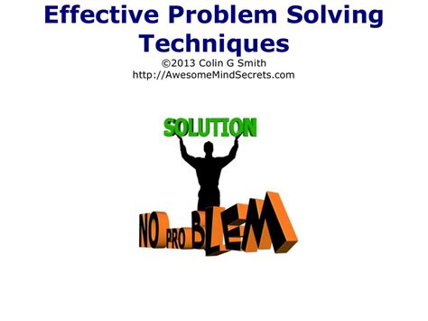 Effective Problem Solving Techniques