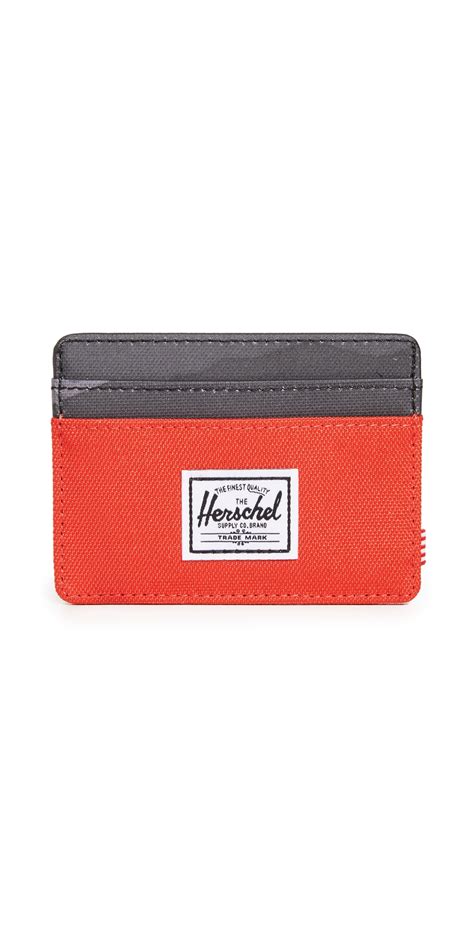 Herschel Supply Co Charlie Rfid Wallet In Fiery Rednight Camo Modesens