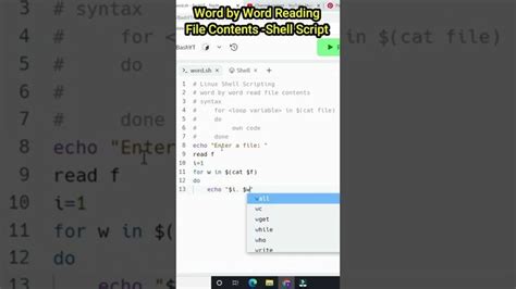 Reading File Contents Word By Word Using Shell Scripting Bash Script