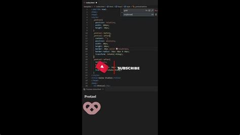Making Pretzel Using Html And Css Tutorial For Beginners Using Vscode