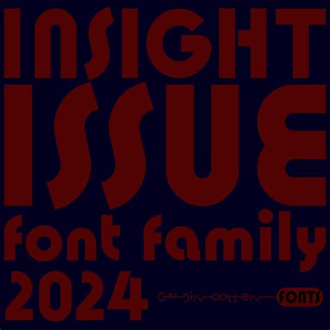 insight issue font