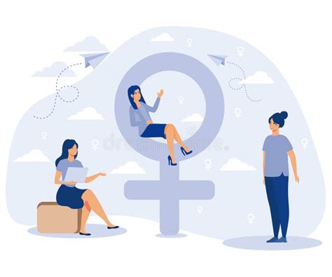 Gender Equality Concept Female And Male Gender Sign Stock Vector
