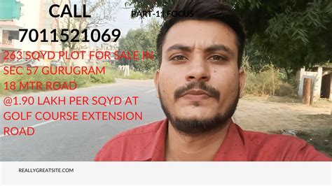 Plot Available For Sale In Sec 57 Gurugram At 18mtr Wide Road 190 Lakh Per Sqyd Call