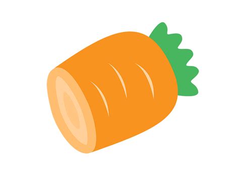 カットした人参の無料イラスト イラストセンター
