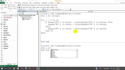 If Else Komutu Excel Vba örnek2 Youtube