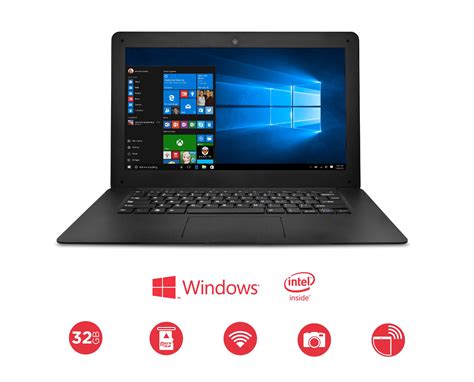 Restored Ematic Ewt147 14 1 Laptop Pc With Intel Atom Quad Core Processor 4gb Memory 32gb
