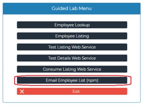 noderun guided lab employee data application part 8