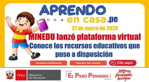 Minedu Aprendo En Casa