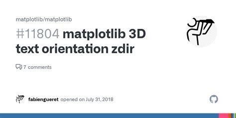 Matplotlib 3d Text Orientation Zdir · Issue 11804 · Matplotlibmatplotlib · Github
