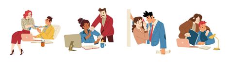 Sexual Harassment At Work Concept Employee Abuse 13224037 Vector Art
