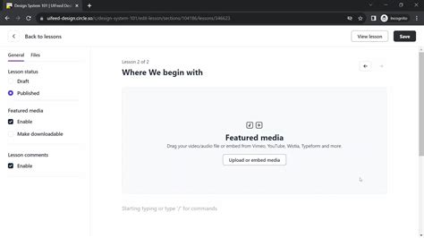 circle creating a course flow on web page flows