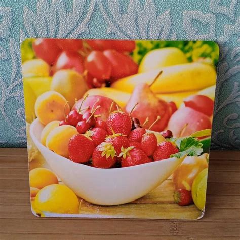 Підставка під гаряче з бамбука квадратна 20 20 см ⁇ підставка під страву фрукти ⁇ — ціна 55