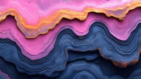 Vibrant Abstract Layers Of Pink Purple And Blue Create Stunning Visual Effect Stock