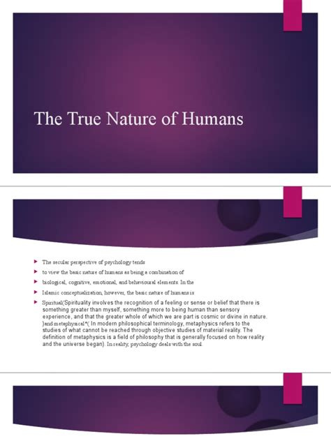 The True Nature Of Humans Pdf Soul Tawhid